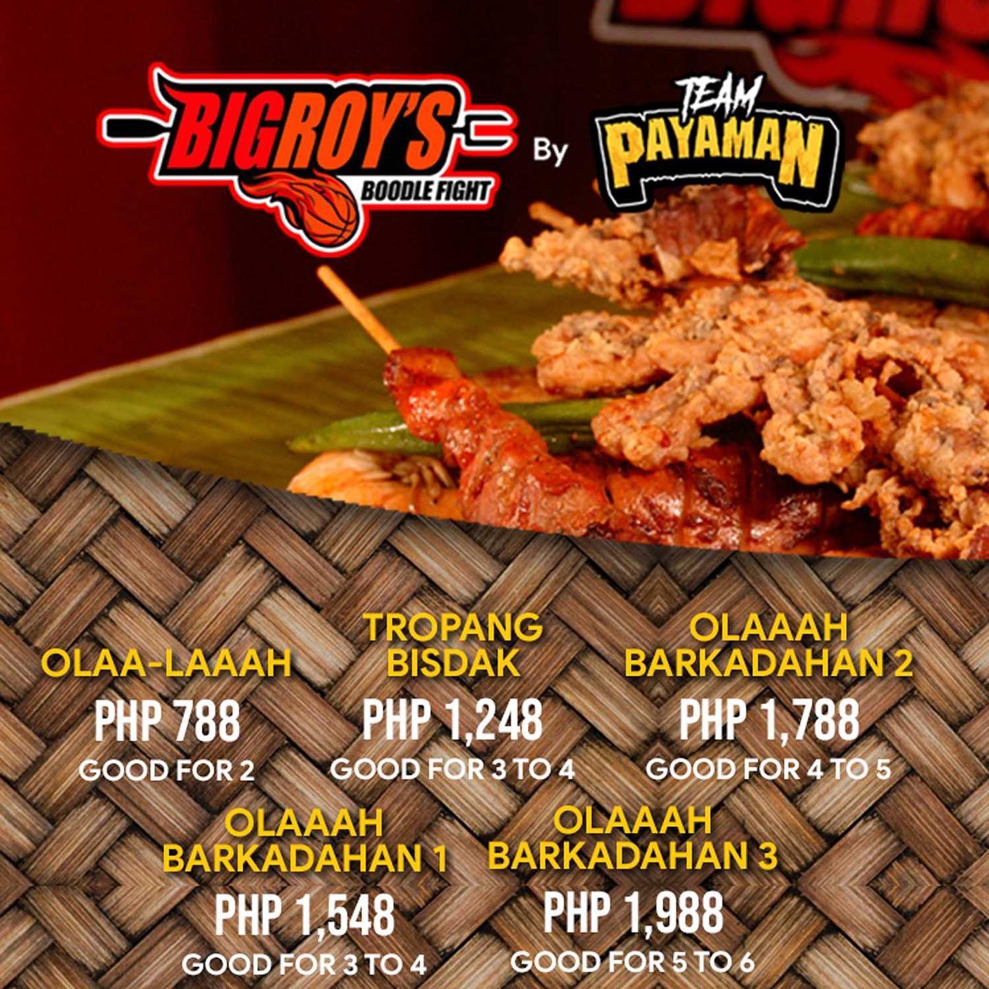 BigRoys Boodle Fight by Team Payaman, Wagyuniku by Pat and Keng Now Open for Reservations ...